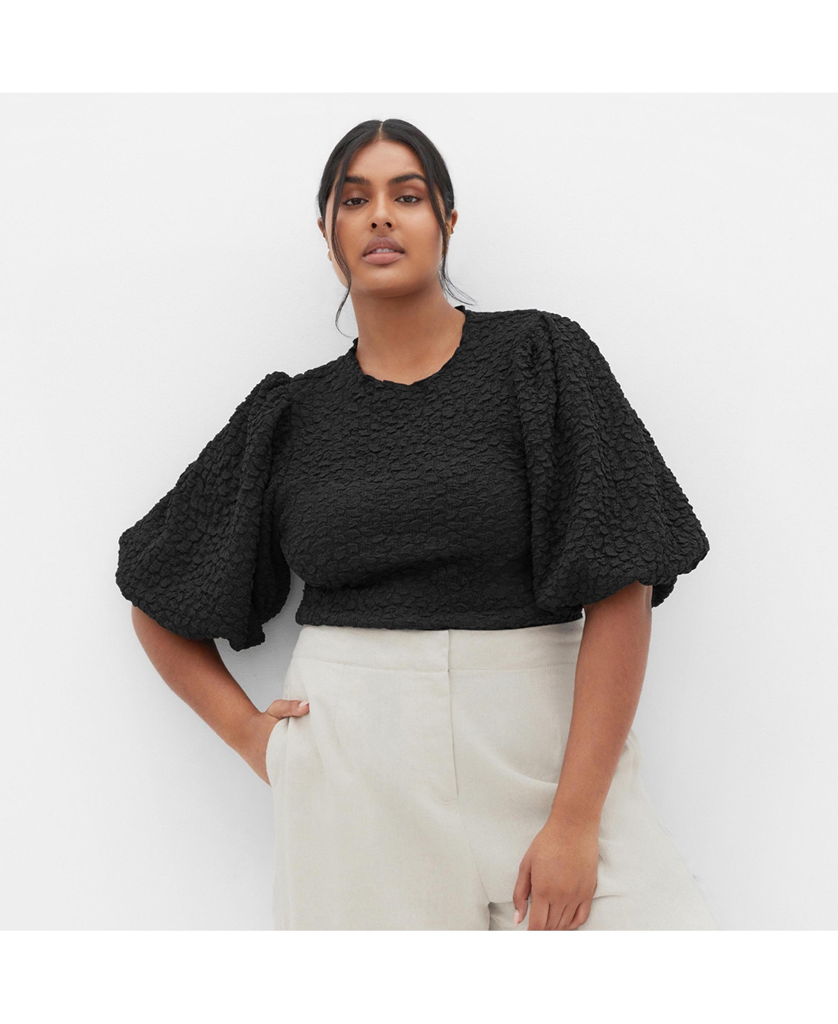 Click here for City Chic Plus Size Chrissie Top - Black prices