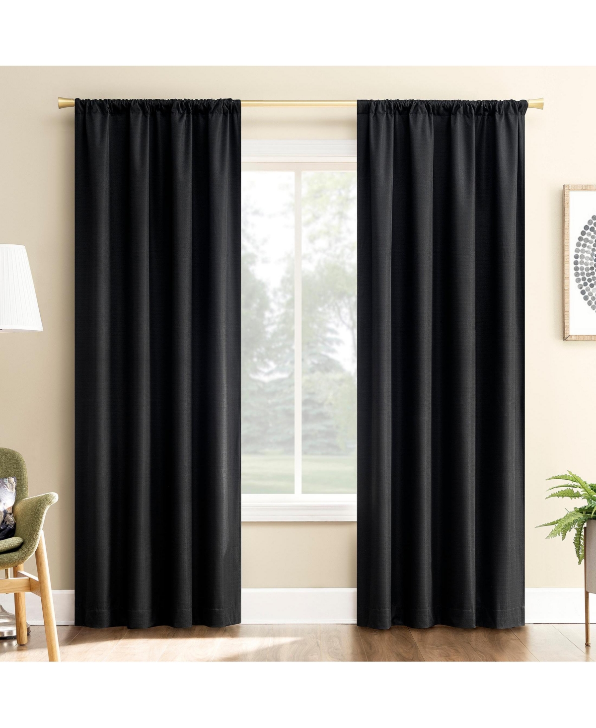 Click here for Sun Zero Karina Textured Blackout Rod Pocket Curta... prices