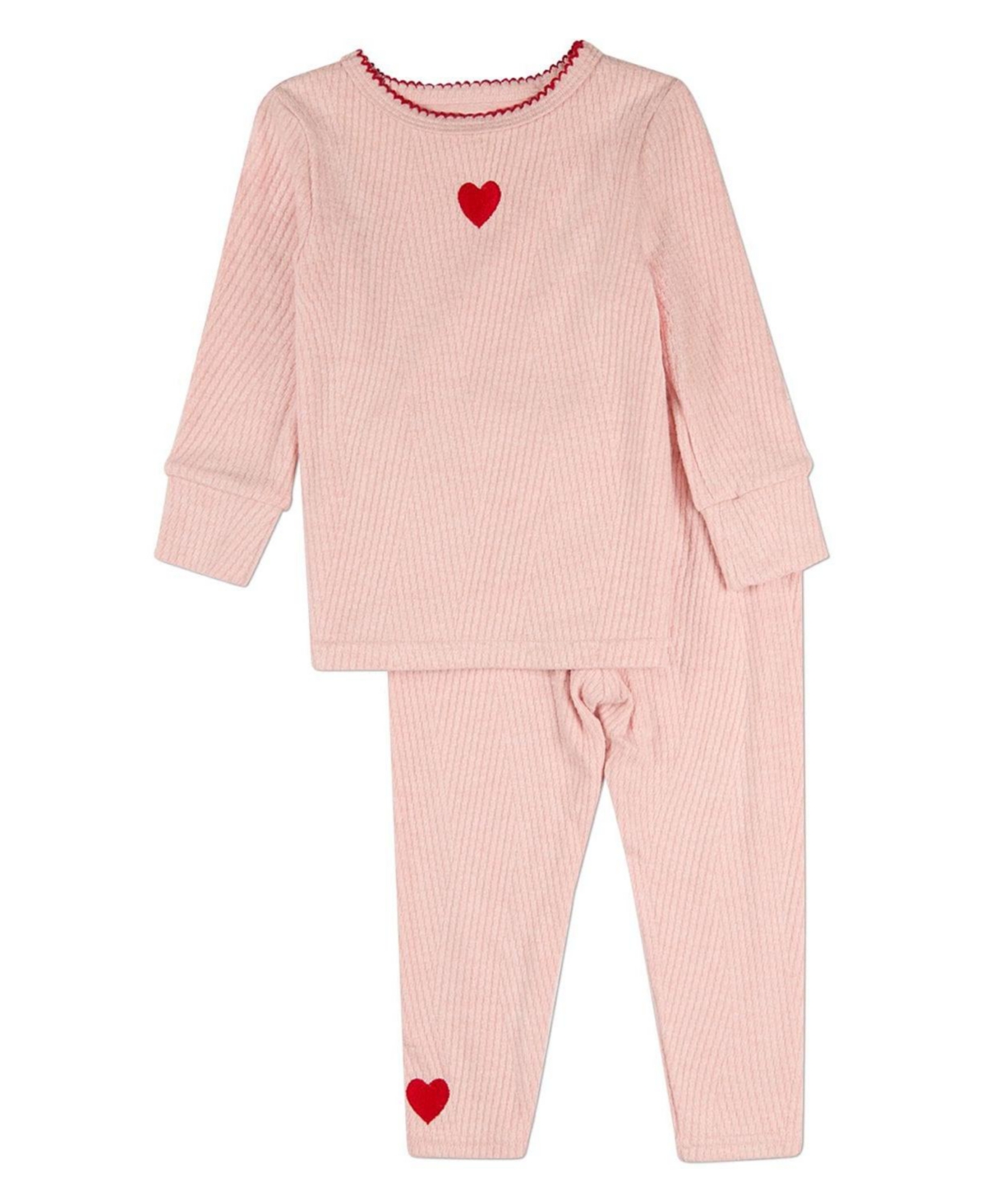Click here for MeMoi Baby Girls Heart Embroidered Textured 2 Pc L... prices