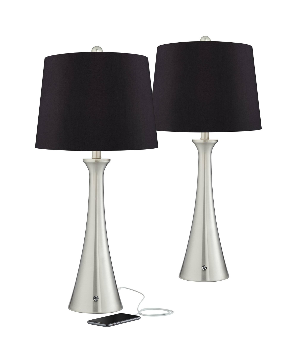 Click here for 360 Lighting Karl Modern Table Lamps 27 1/2 Tall S... prices