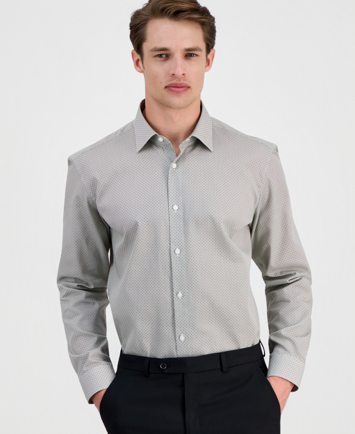 Click here for Hugo by Hugo Boss Mens Modern-Fit Patterned Dress... prices