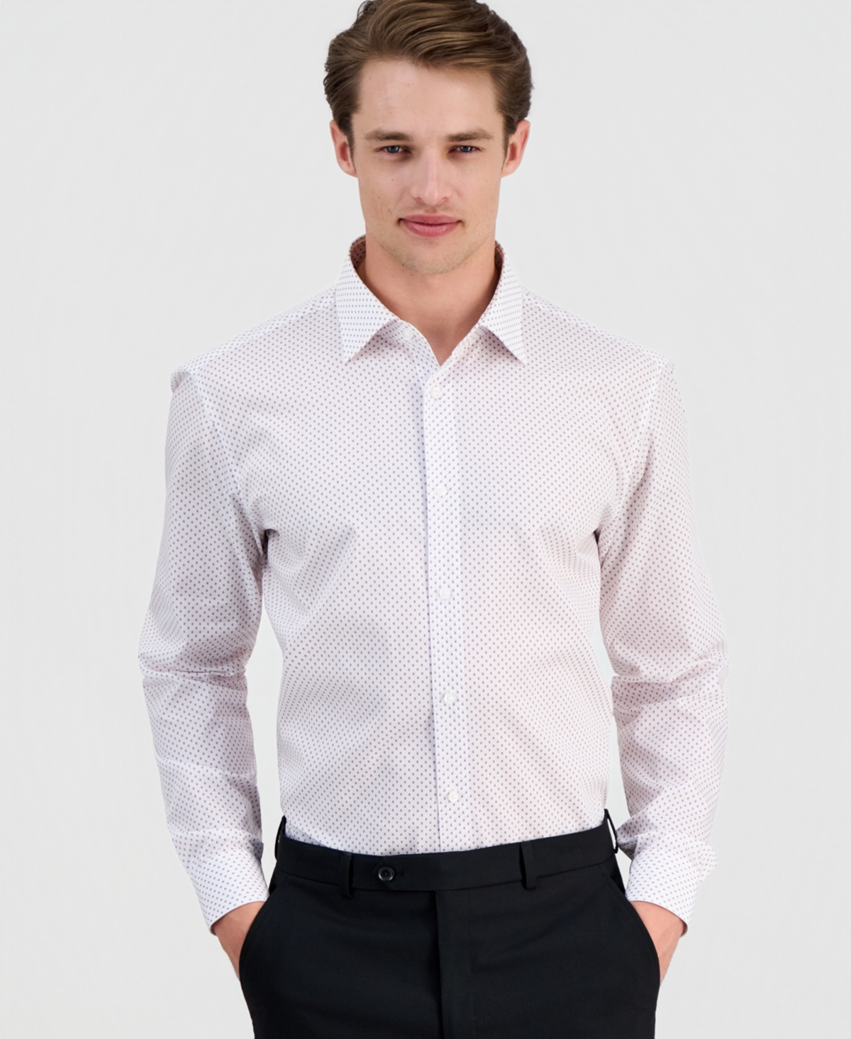 Click here for Hugo by Hugo Boss Mens Modern-Fit Patterned Dress... prices