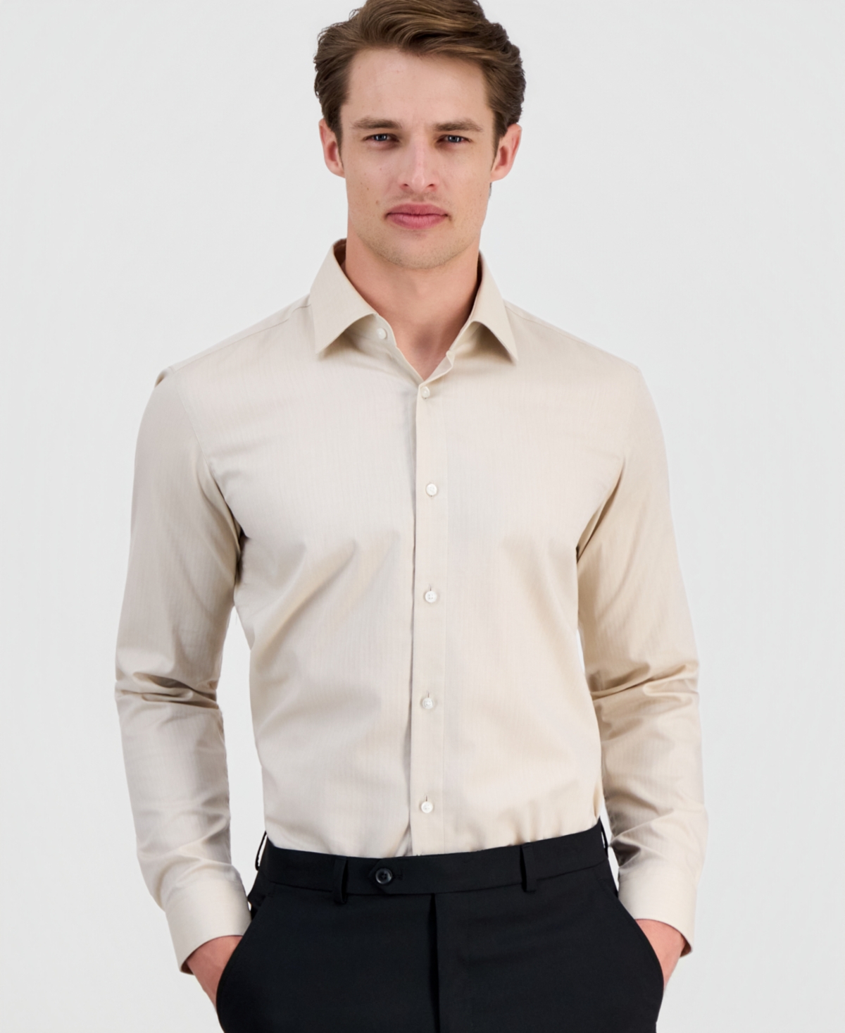 Click here for Hugo by Hugo Boss Mens Modern-Fit Patterned Dress... prices