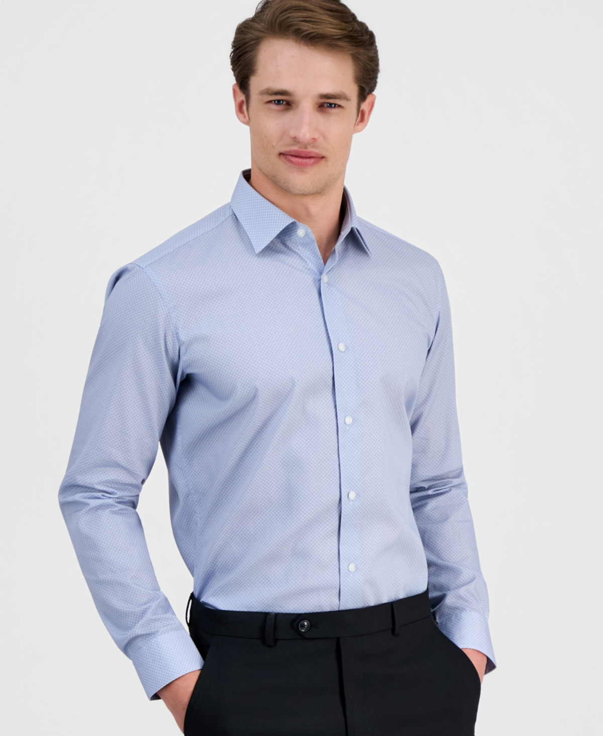 Click here for Hugo by Hugo Boss Mens Modern-Fit Patterned Dress... prices