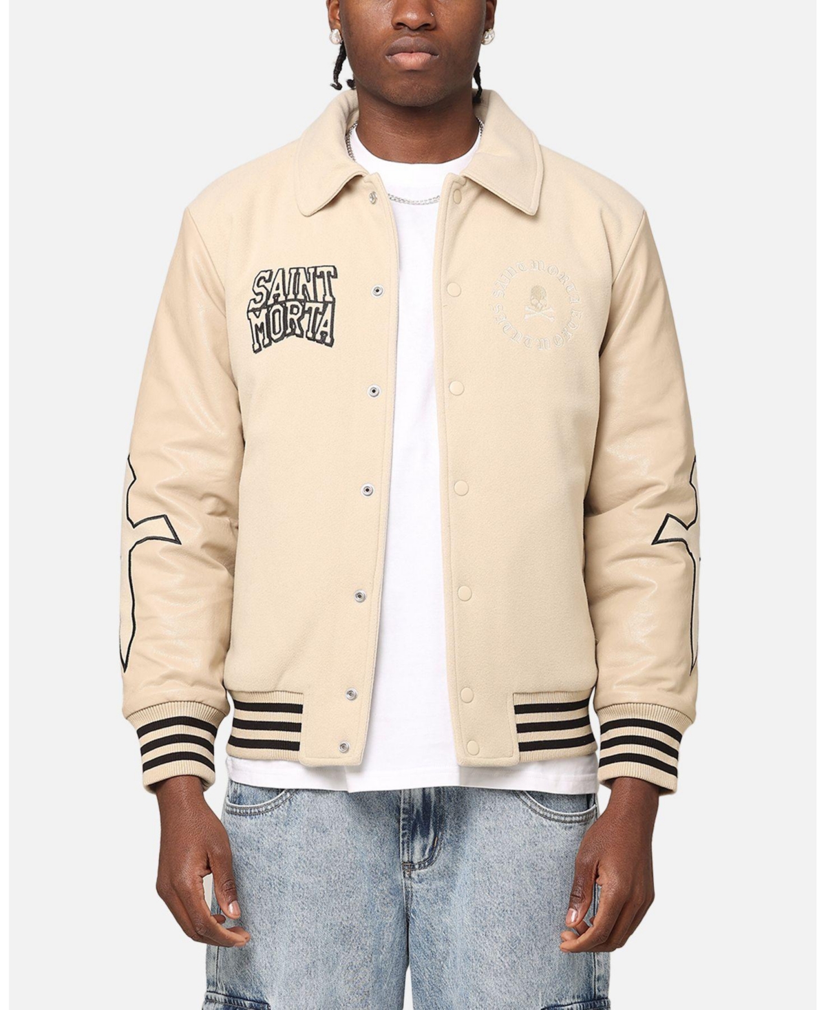 Click here for Saint Morta Mens Ceremonies Varsity Jacket prices