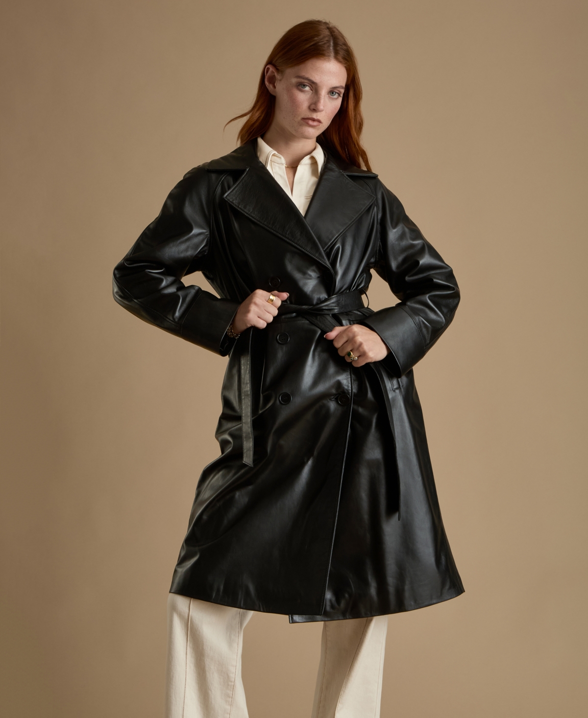 Click here for Womens Leather Trench Coat  Black - Black prices