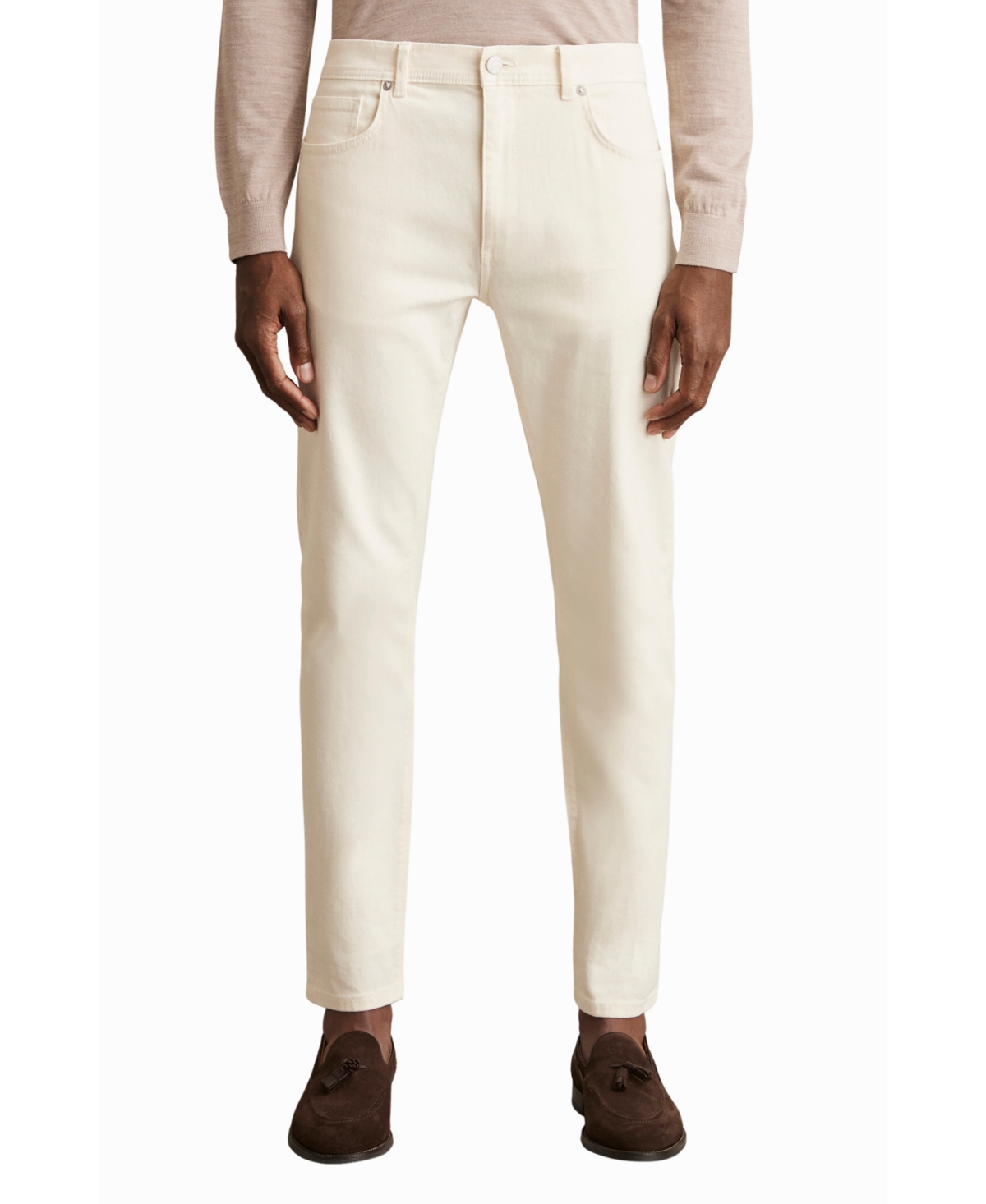 Click here for Reiss Mens Cotton Stretch Slim Fit Jeans - White prices