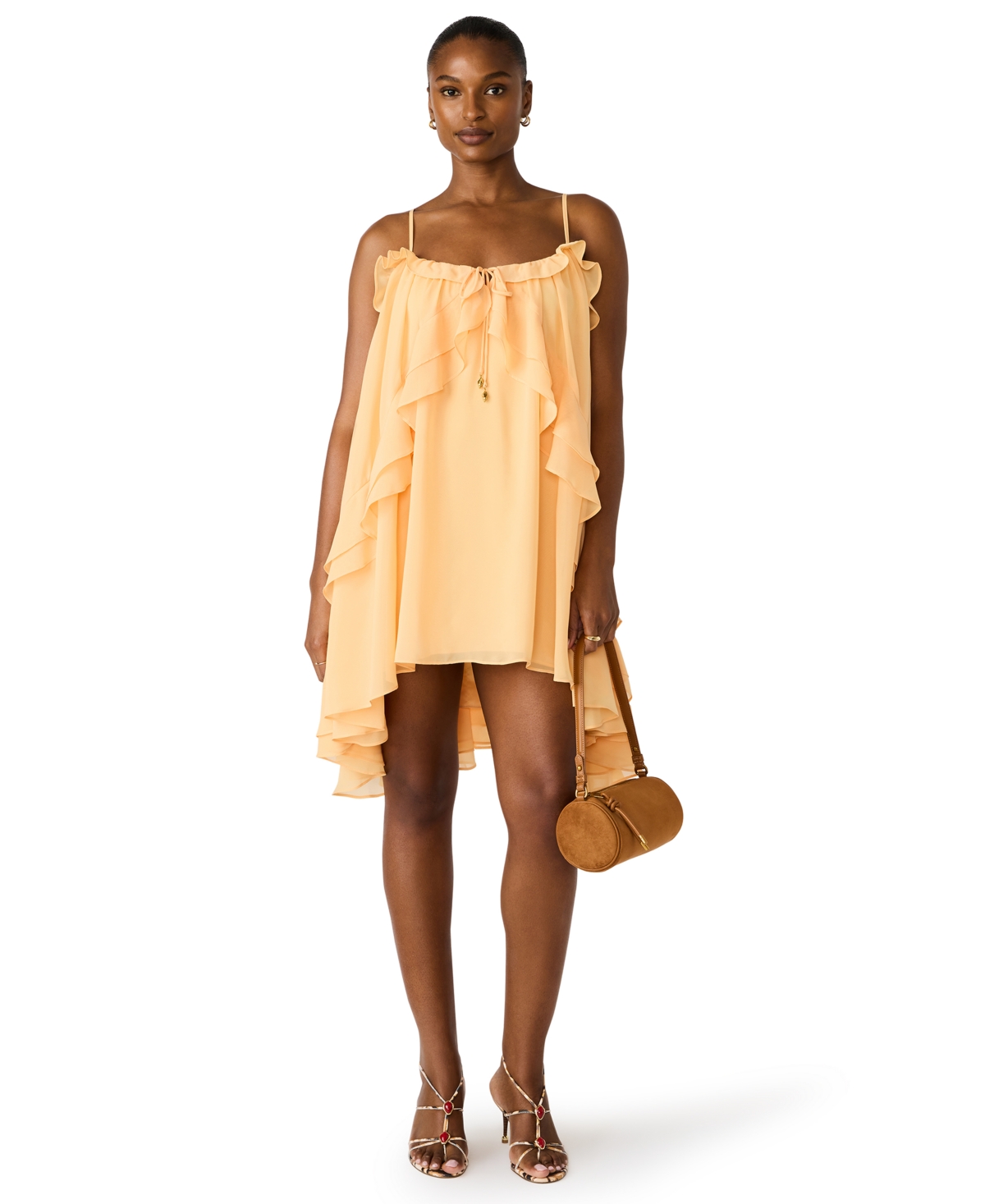 Click here for Steve Madden Womens Ruffled Square Neck Dress - Ap... prices