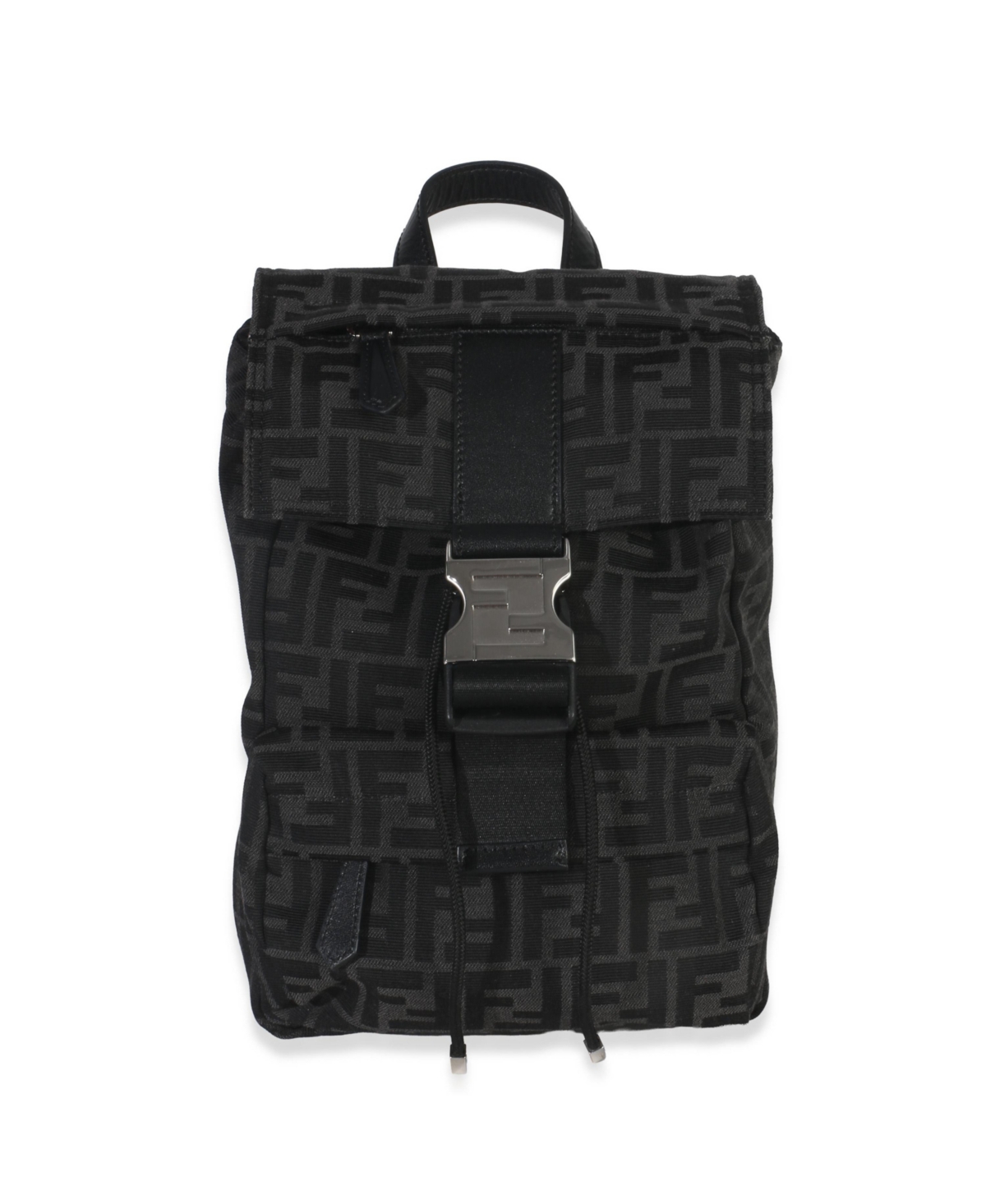 Click here for Pre-Owned Fendi Black Zucca Canvas Small Fendiness... prices