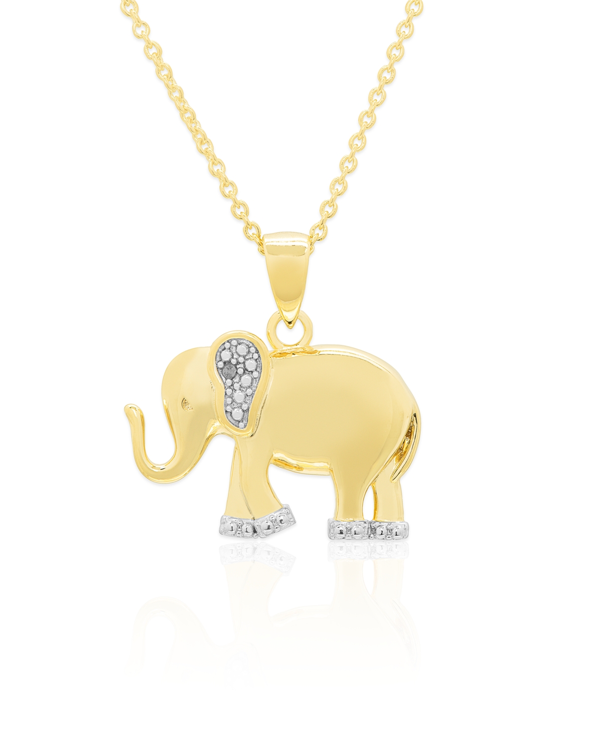 Click here for Macys Diamond Accent 0.005 ct. t. w. Elephant Pend... prices
