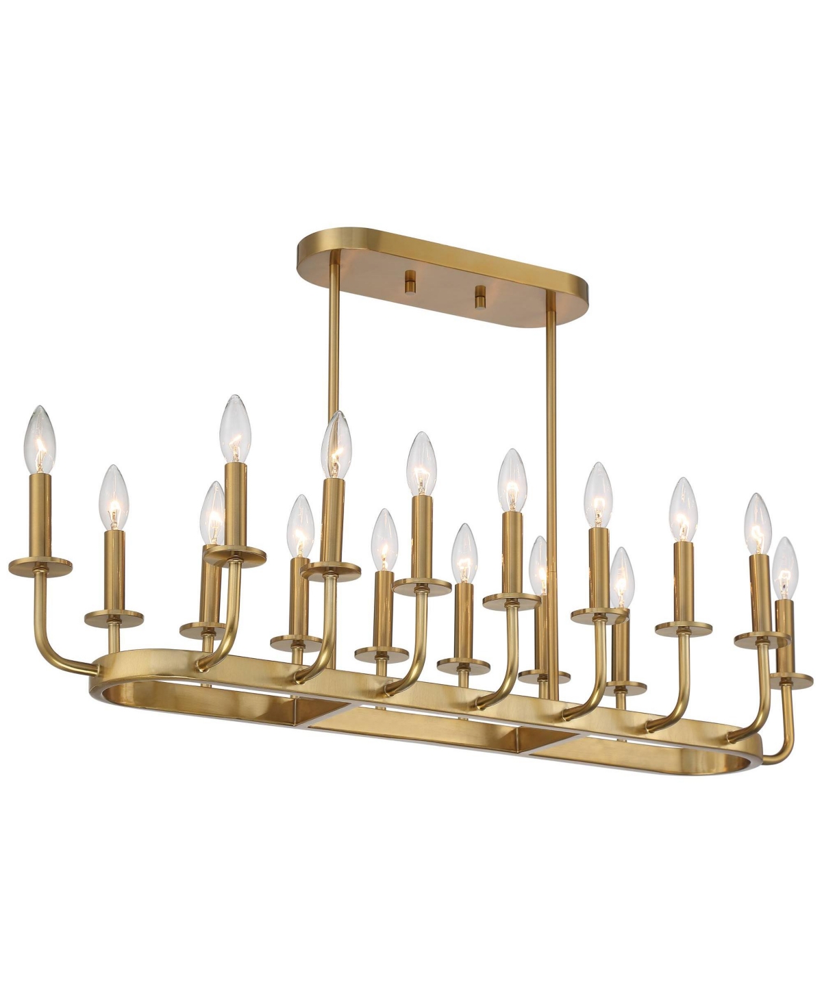 Click here for Stiffel Soft Gold Linear Pendant Chandelier 38 3/4... prices