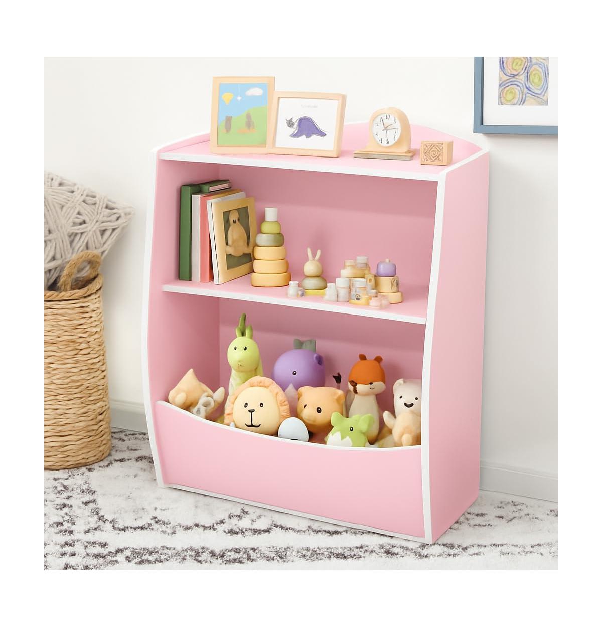Click here for gaomon 2-Tier Wooden Kids Bookshelf and Toy Storag... prices