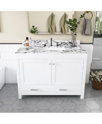 Click here for Sillysis Modern Bathroom Vanity With Marble Style... prices
