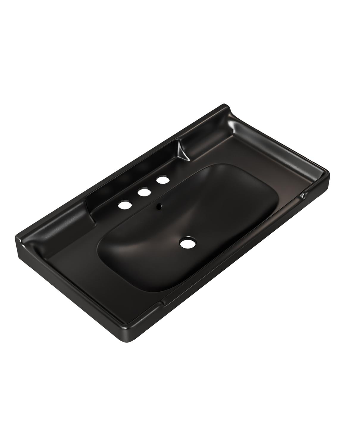 Click here for Sillysis 36 Bathroom Ceramic Sink Basin with 3 Fau... prices