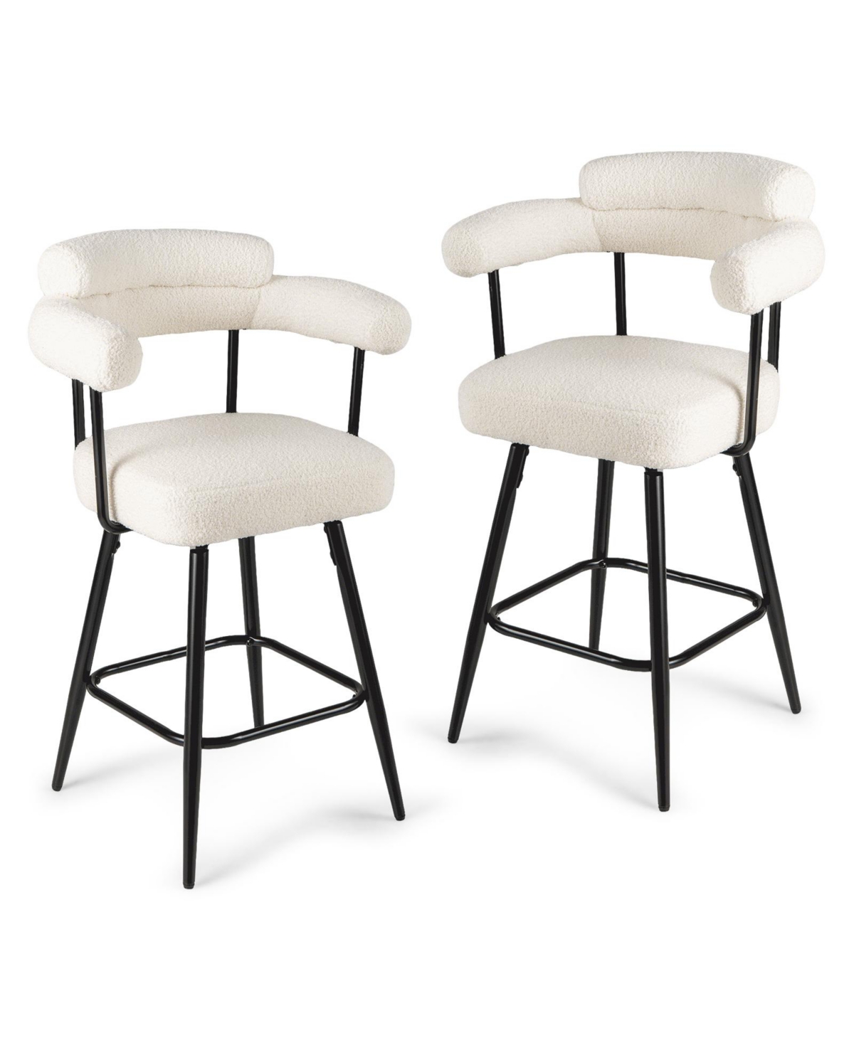 Click here for Sugift Swivel Counter Height Bar Stools Set of Two... prices