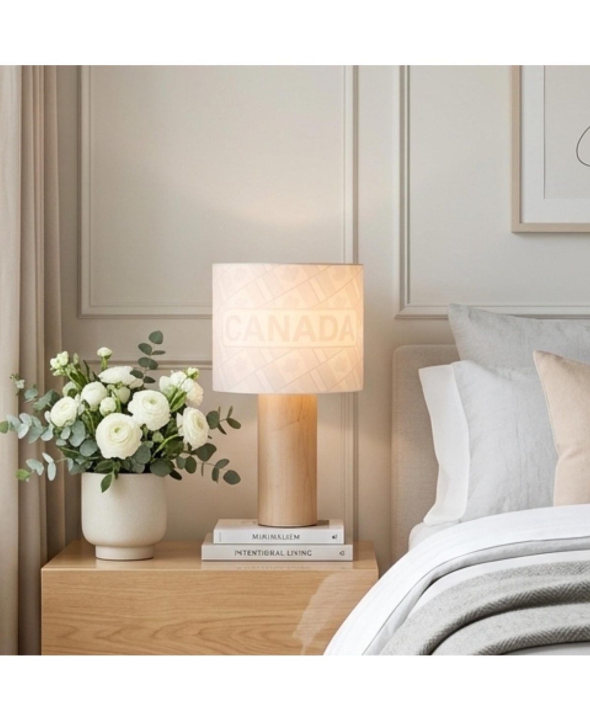 Click here for Decent Living Wooden Maple Table Lamp - Canadian F... prices