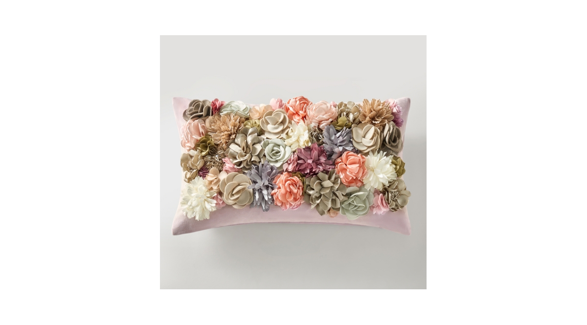 Click here for Z Gallerie Posy Lumbar Pillow - Mauve prices
