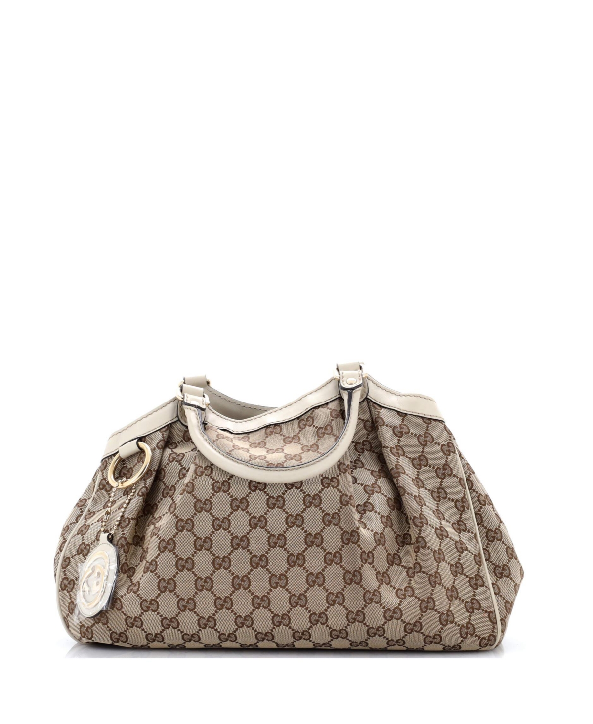 Click here for Pre-Owned Gucci Medium Sukey Tote Gg Canvas with L... prices