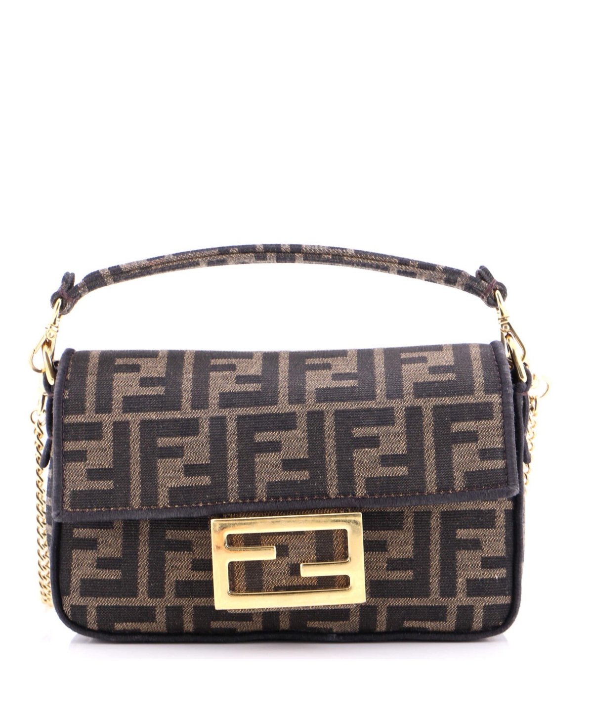 Click here for Pre-Owned Fendi Mini Baguette Nm Bag Zucca Canvas... prices