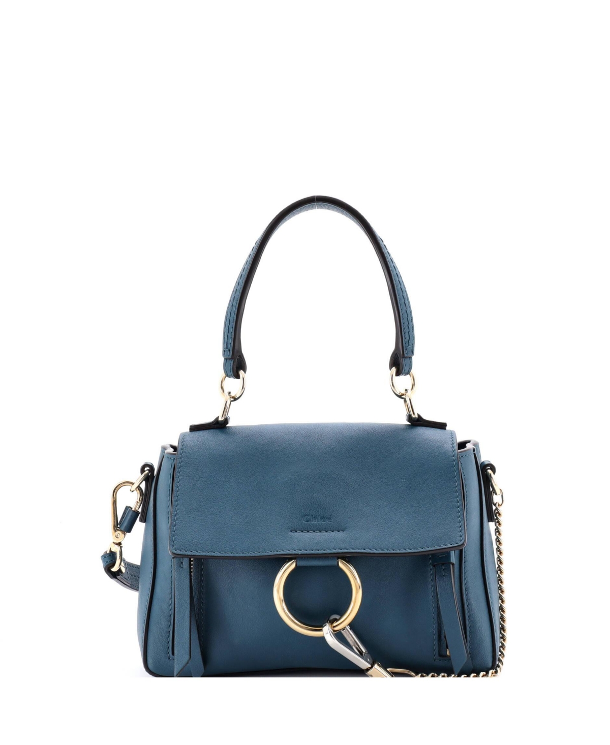 Click here for Pre-Owned Chloe Mini Faye Day Bag Leather - Blue prices