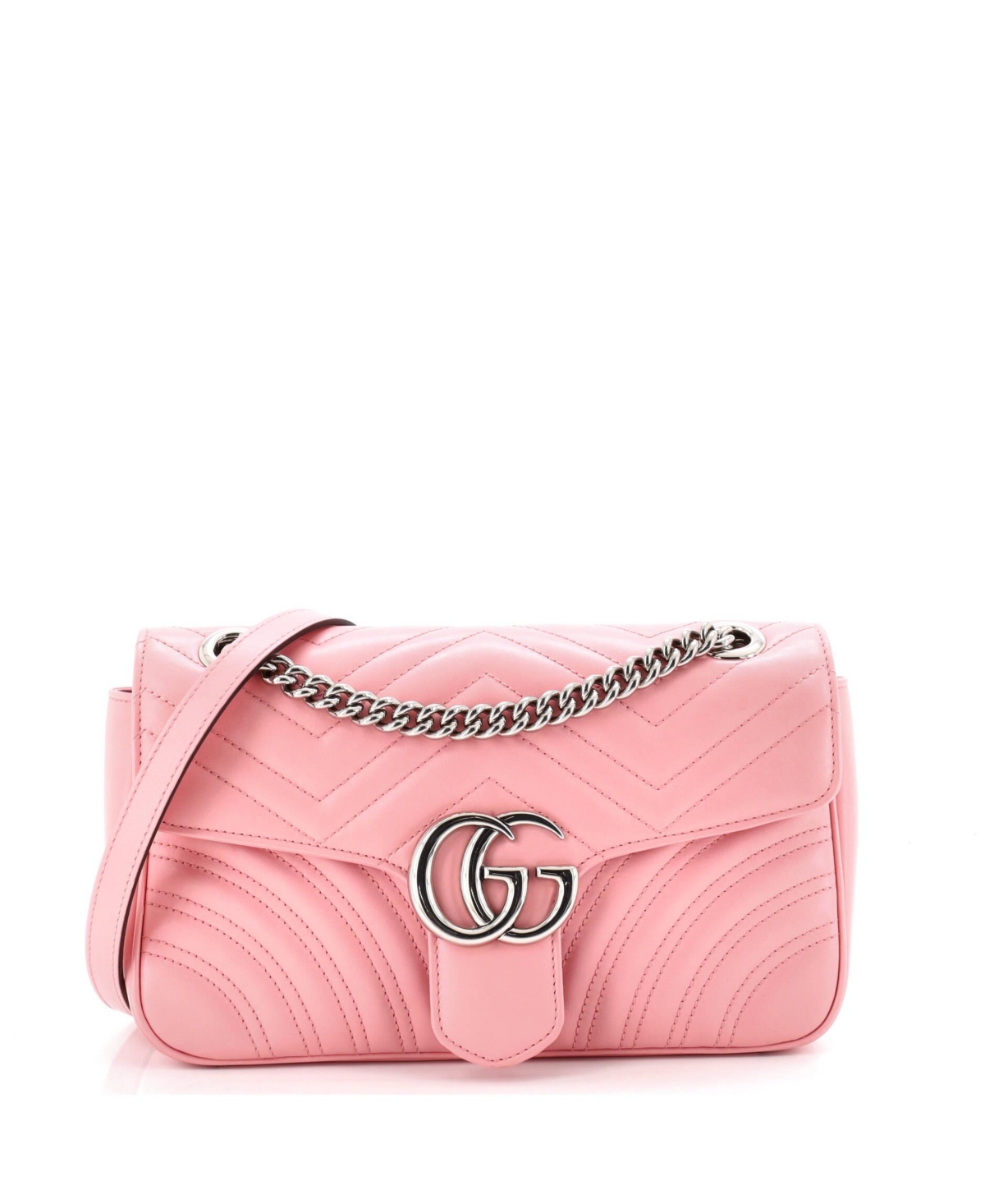 Click here for Pre-Owned Gucci Small Gg Marmont Flap Bag Matelass... prices
