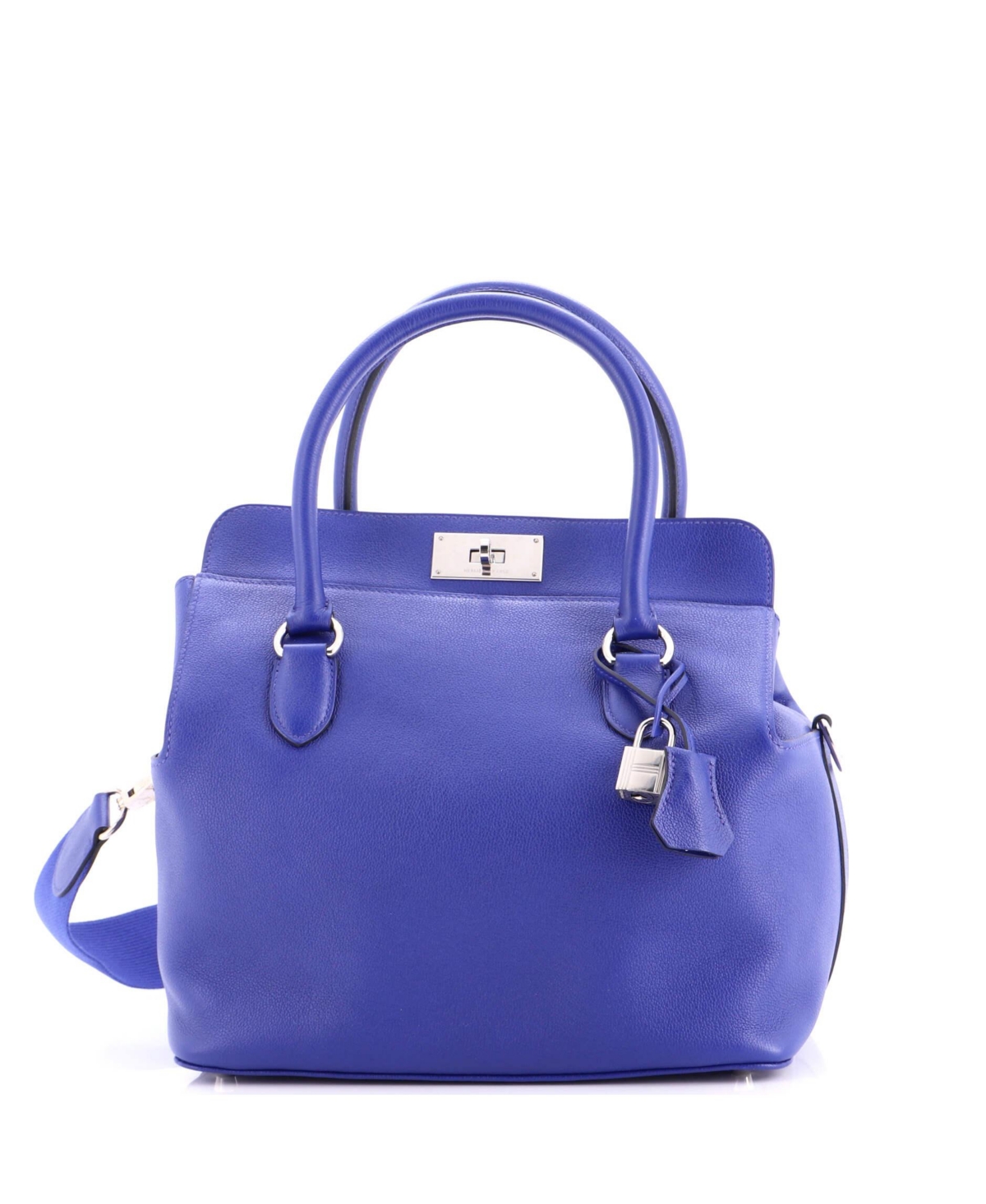 Click here for Pre-Owned HERMES 26 Toolbox Bag Evercolor - Blue prices