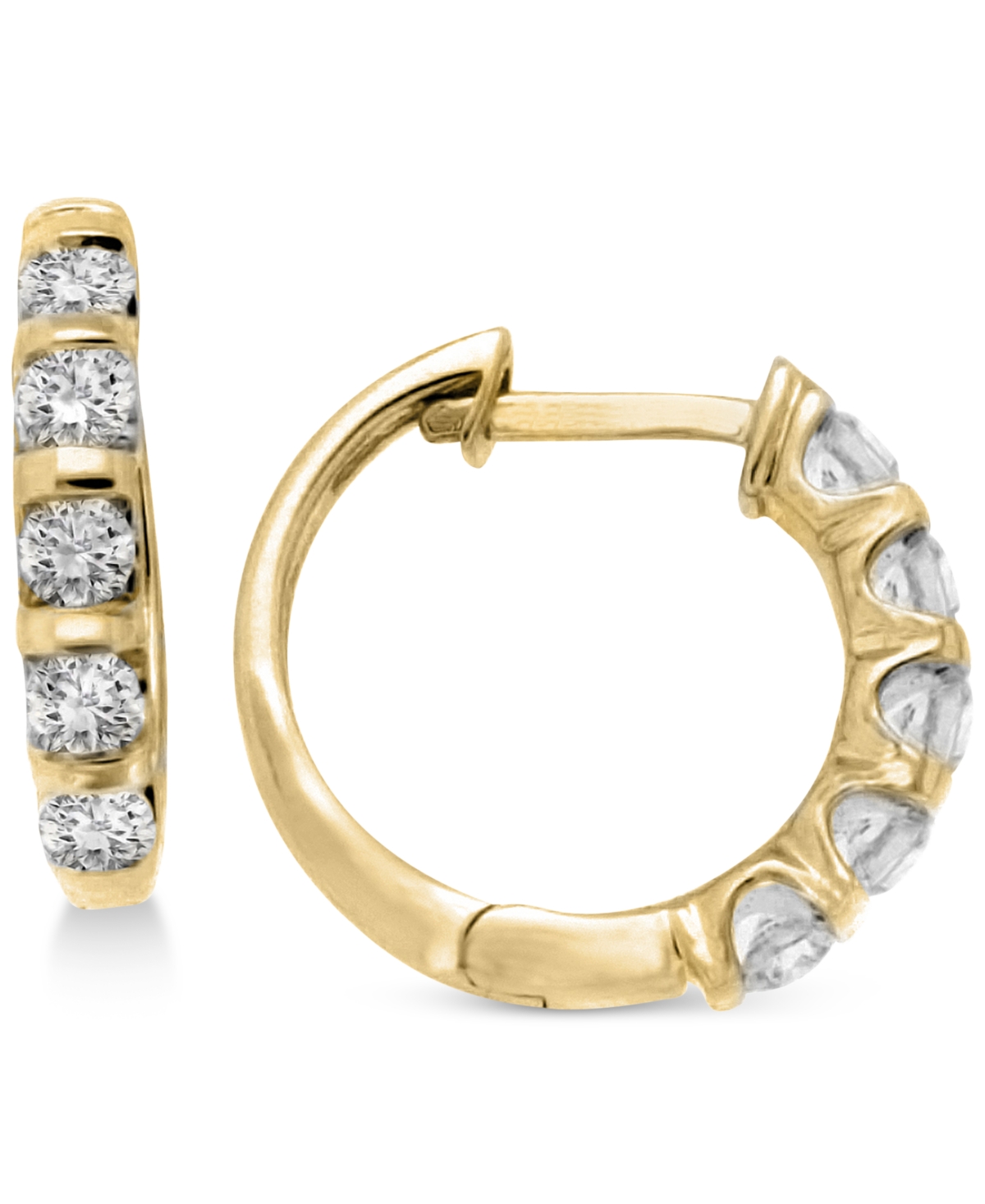 Click here for Diamond Five-Stone Hoop Earrings (1/2 ct. t.w.) in... prices