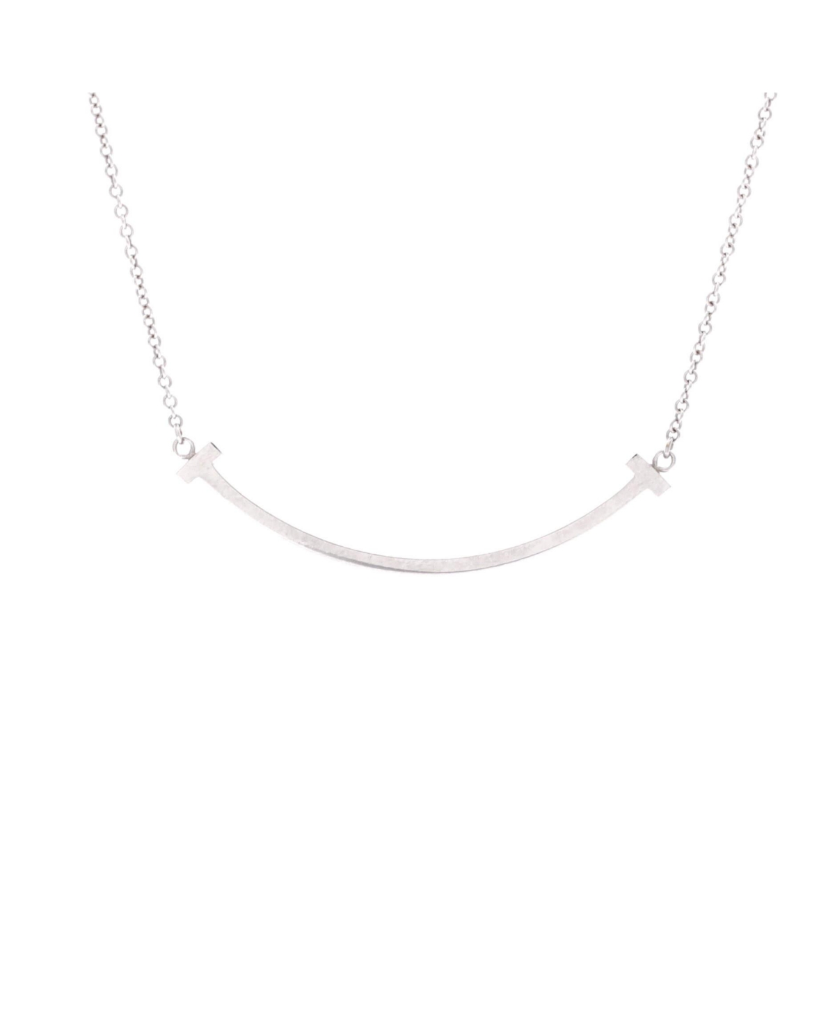 Click here for Pre-Owned Tiffany & Co T Smile Pendant Necklace -... prices
