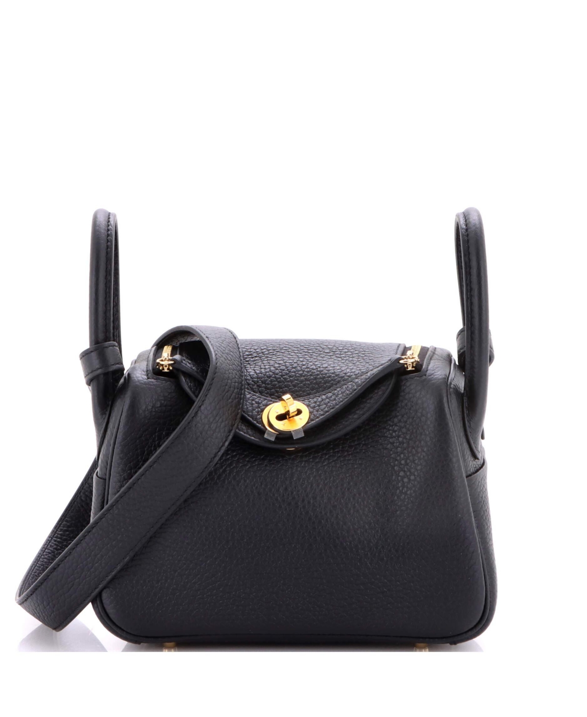 Click here for Pre-Owned HERMES Mini Lindy Bag Clemence - Black prices