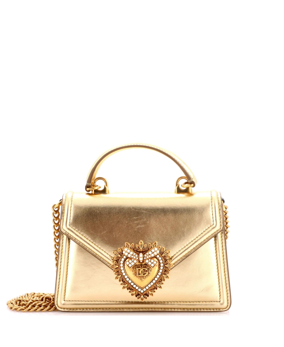 Click here for Pre-Owned Dolce and Gabbana Small Devotion Top Han... prices