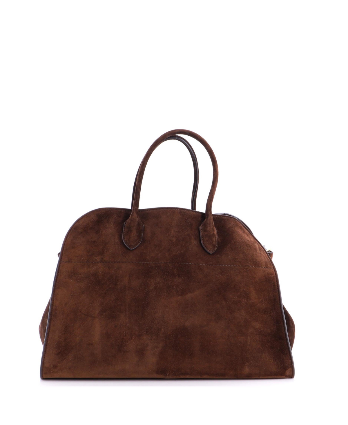 Click here for Pre-Owned The Row 15 Margaux Tote Suede - Brown prices