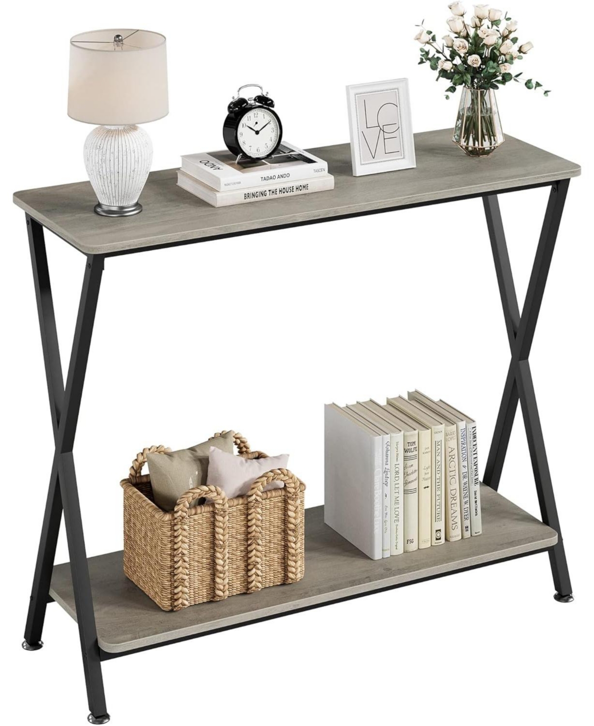 Click here for gaomon 2-Tier Narrow Farmhouse Sofa Table prices