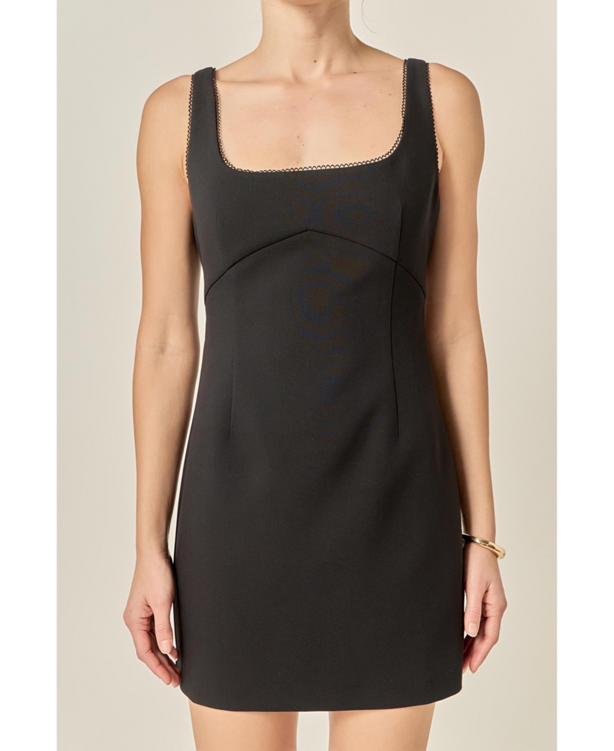 Click here for endless rose Womens Lace Trim Mini Dress - Black prices