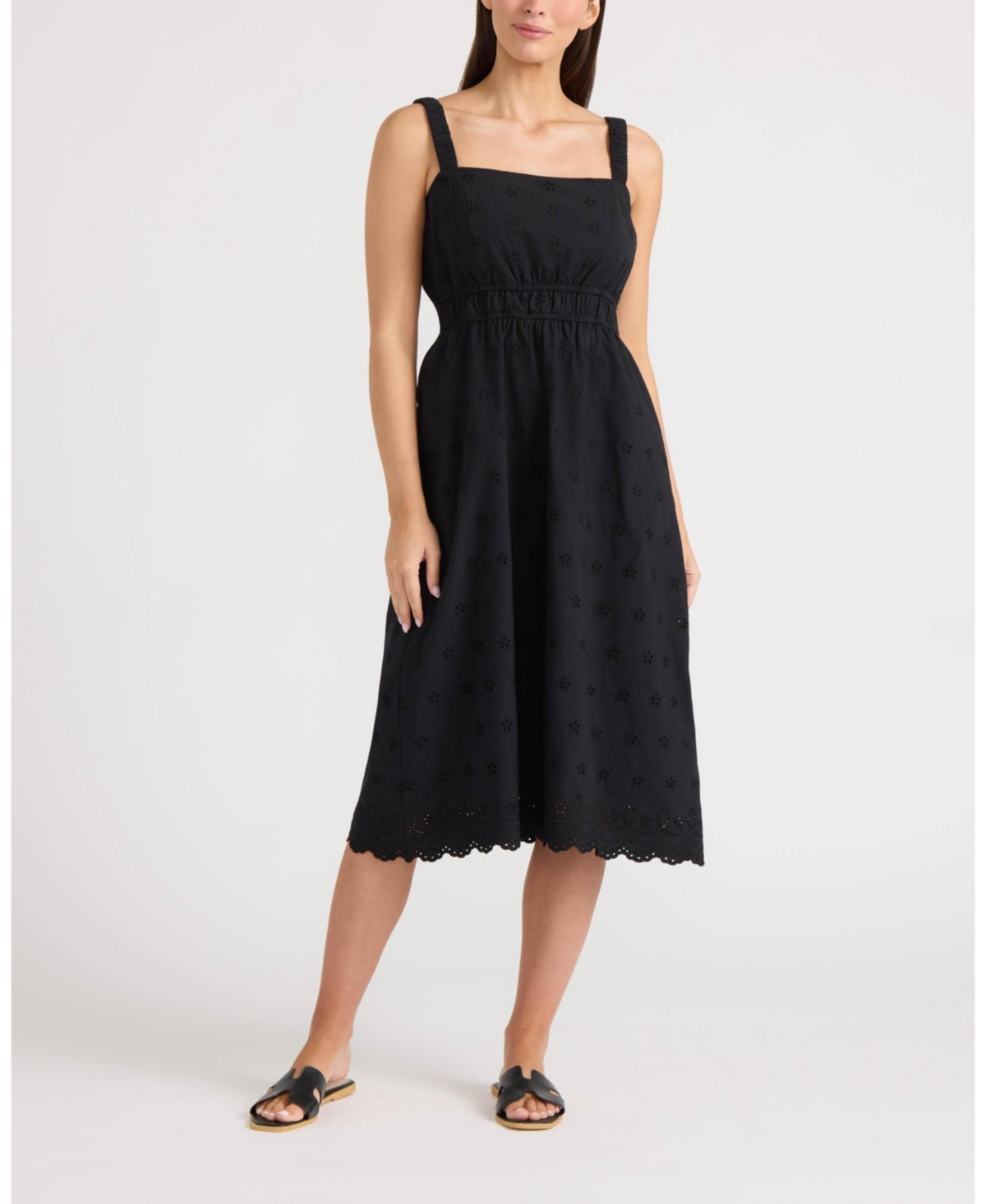 Click here for Ellen Tracy Womens Maxi Eyelet Dress - Black prices