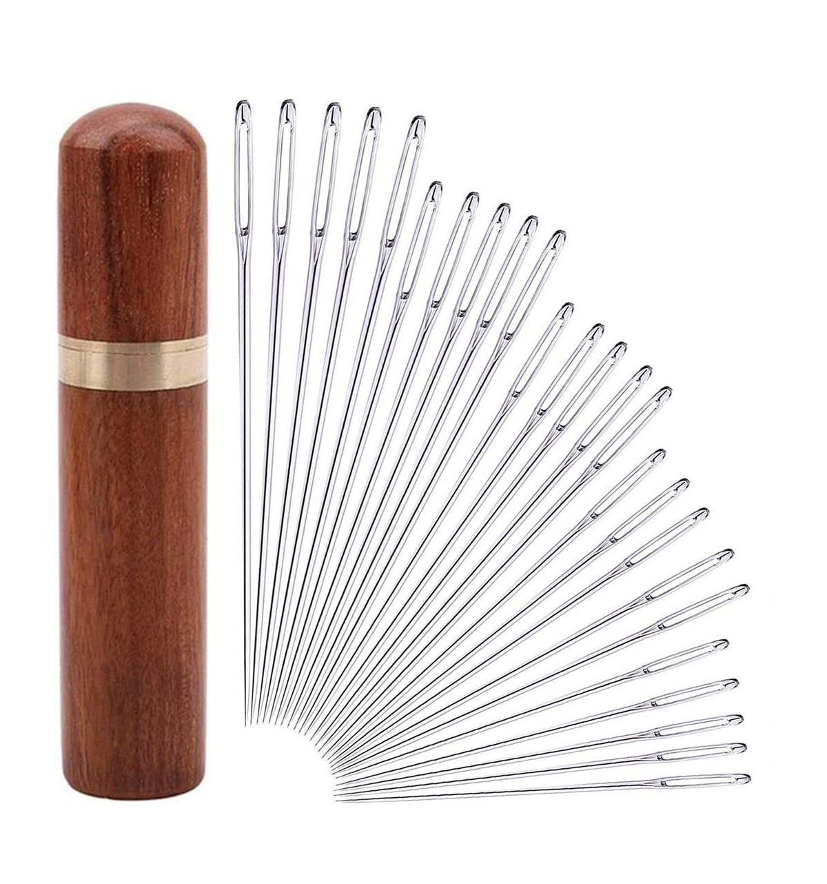 Click here for Gnuadz 25pcs Hand Sewing Big Eye Needles Solid Woo... prices