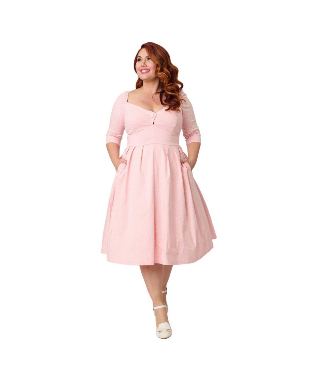 Click here for Unique Vintage Plus Size Woven Sweetheart Neckline... prices