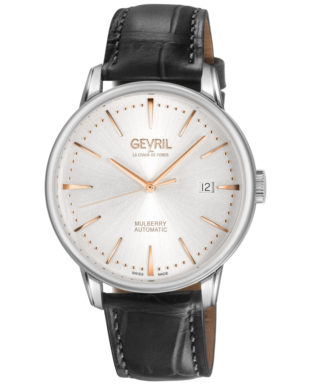 Click here for Gevril Mens Mulberry Swiss Automatic Italian Leath... prices
