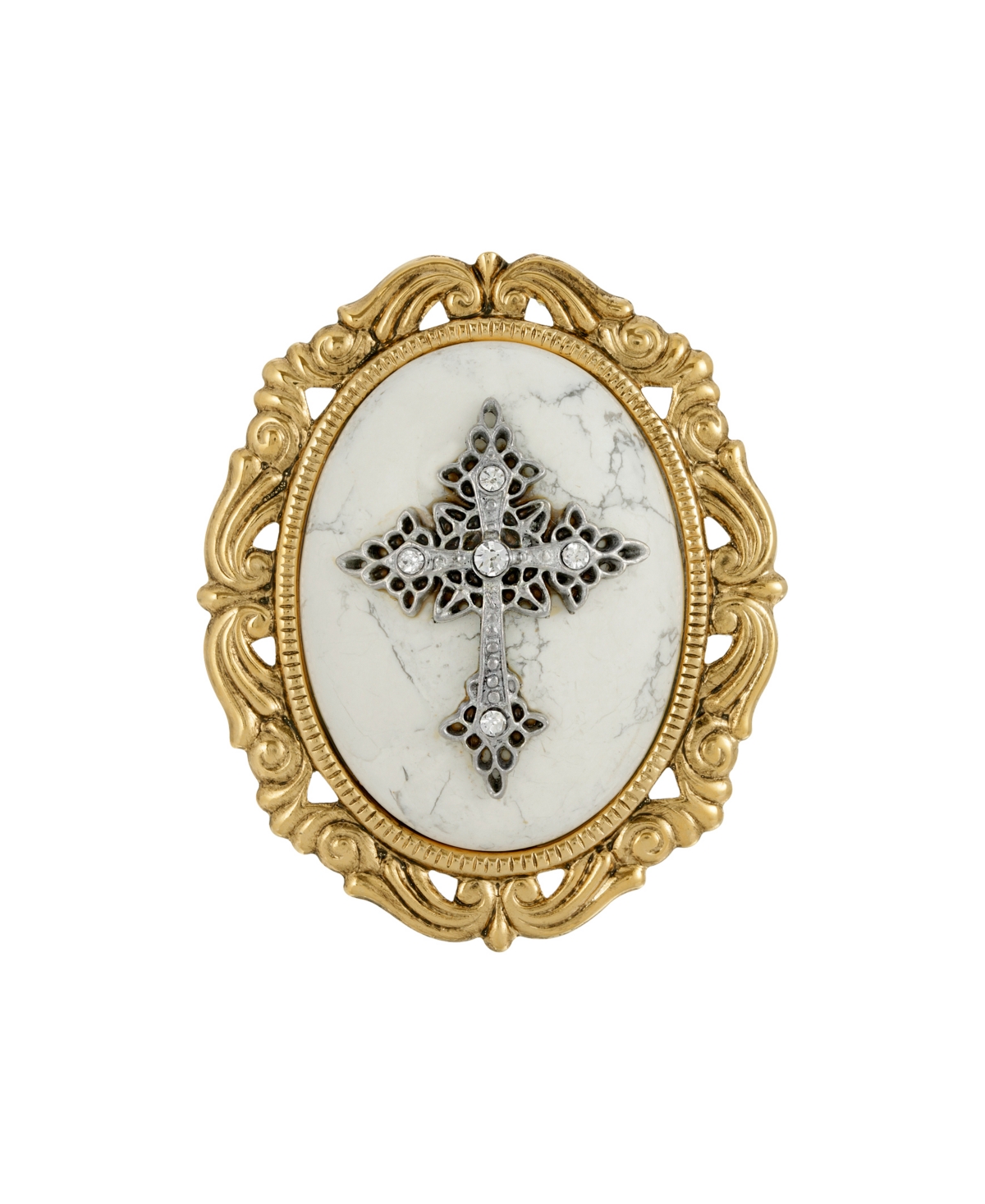 Click here for Symbols of Faith 14K Gold Dipped Rose Quartz Oval... prices