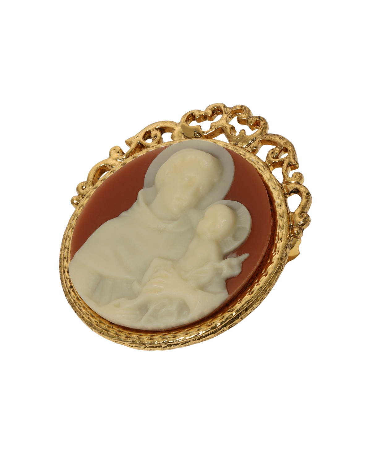 Click here for Symbols of Faith Gold Tone St. Anthony Round Pink... prices