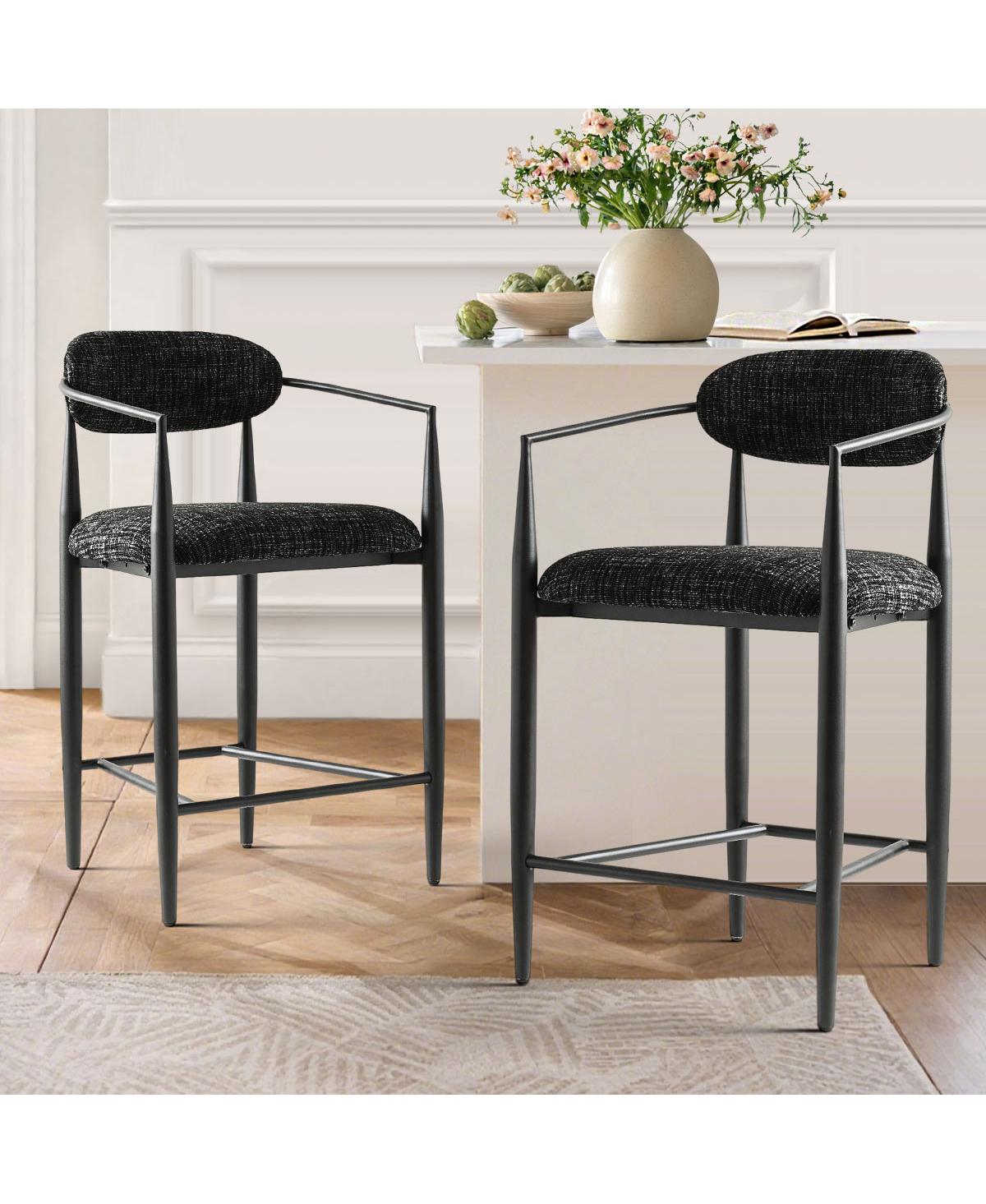 Click here for Maison Boucle 25.5 Chenille Upholstered Counter He... prices