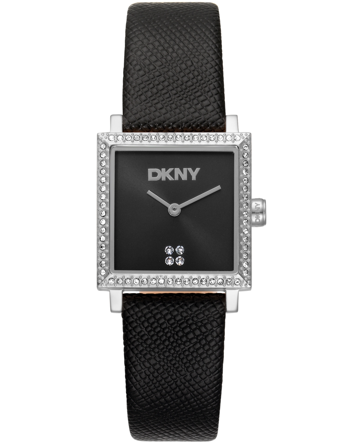 Click here for Dkny Womens Milanese Quartz Black Leather Strap Wa... prices