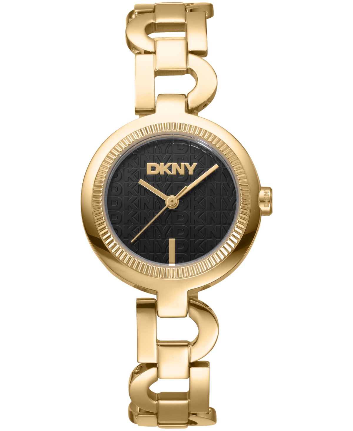 Click here for Dkny Womens Open Link Quartz Gold-Tone Stainless S... prices