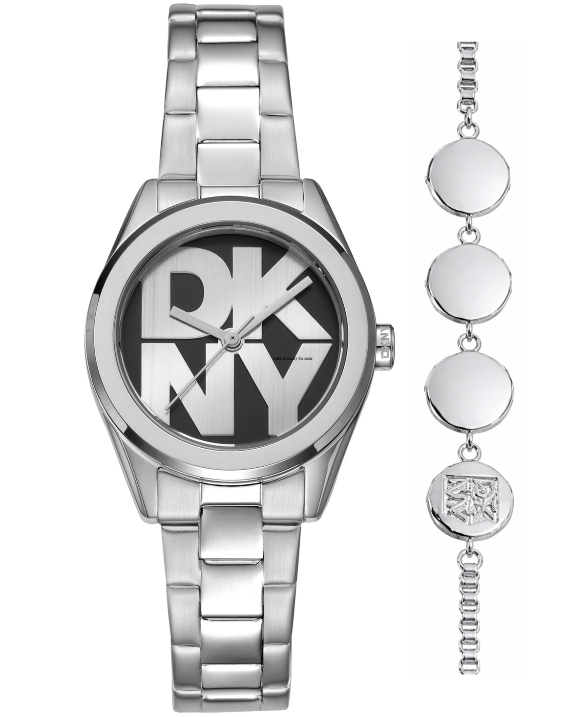 Click here for Dkny Womens Logo Quartz Stainless Steel Bracelet W... prices