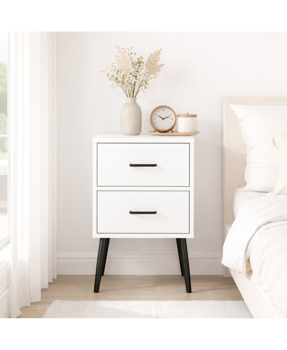 Click here for Streamdale Furniture Modern 2-Drawer Nightstand wi... prices