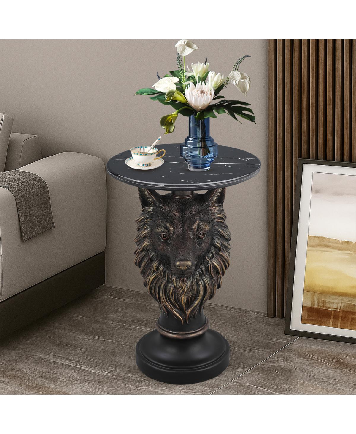 Click here for Streamdale Furniture Wolf Head Accent Table Animal... prices