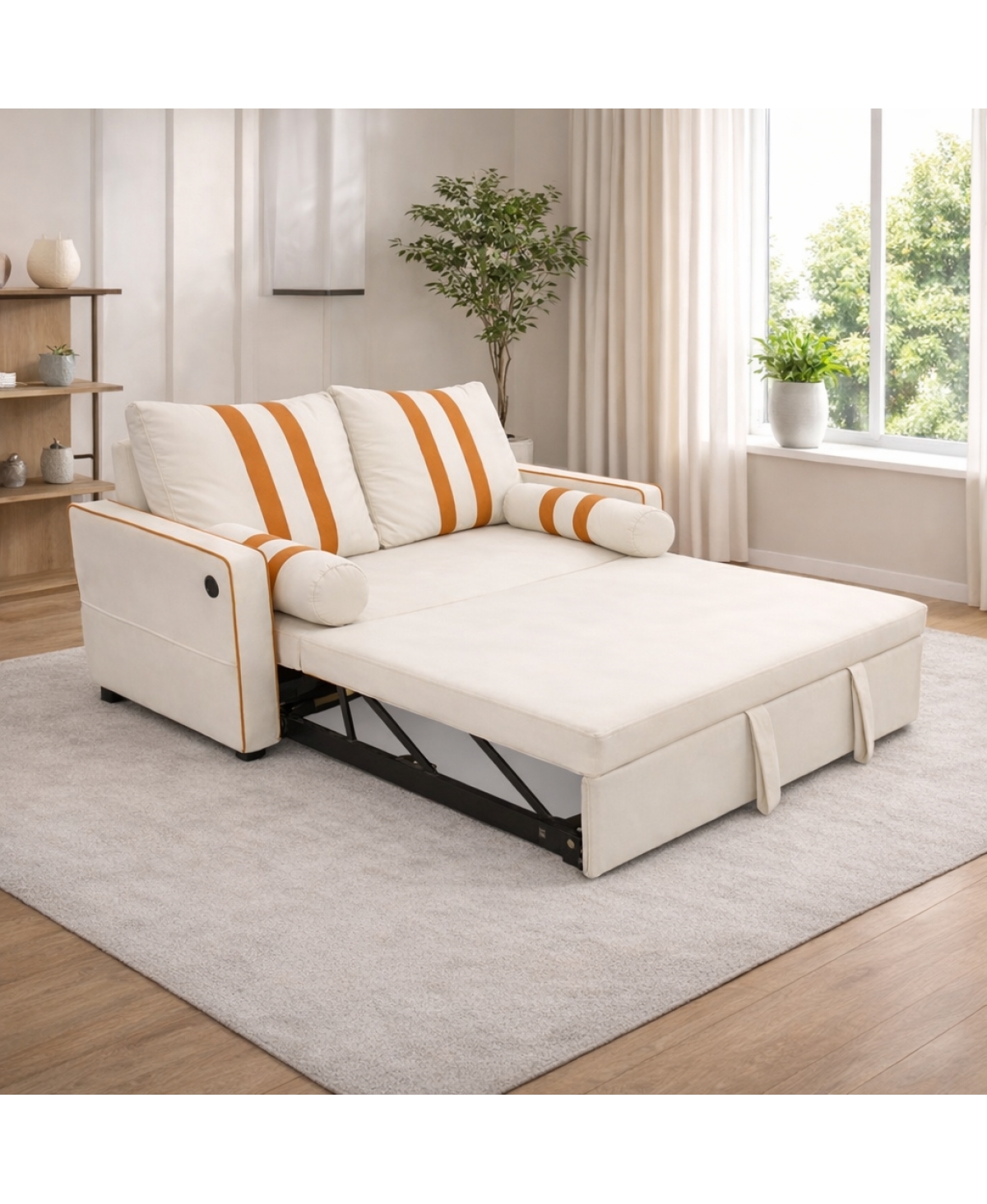 Click here for Streamdale Furniture 2-Seater Sleeper Sofa w/ Usb... prices