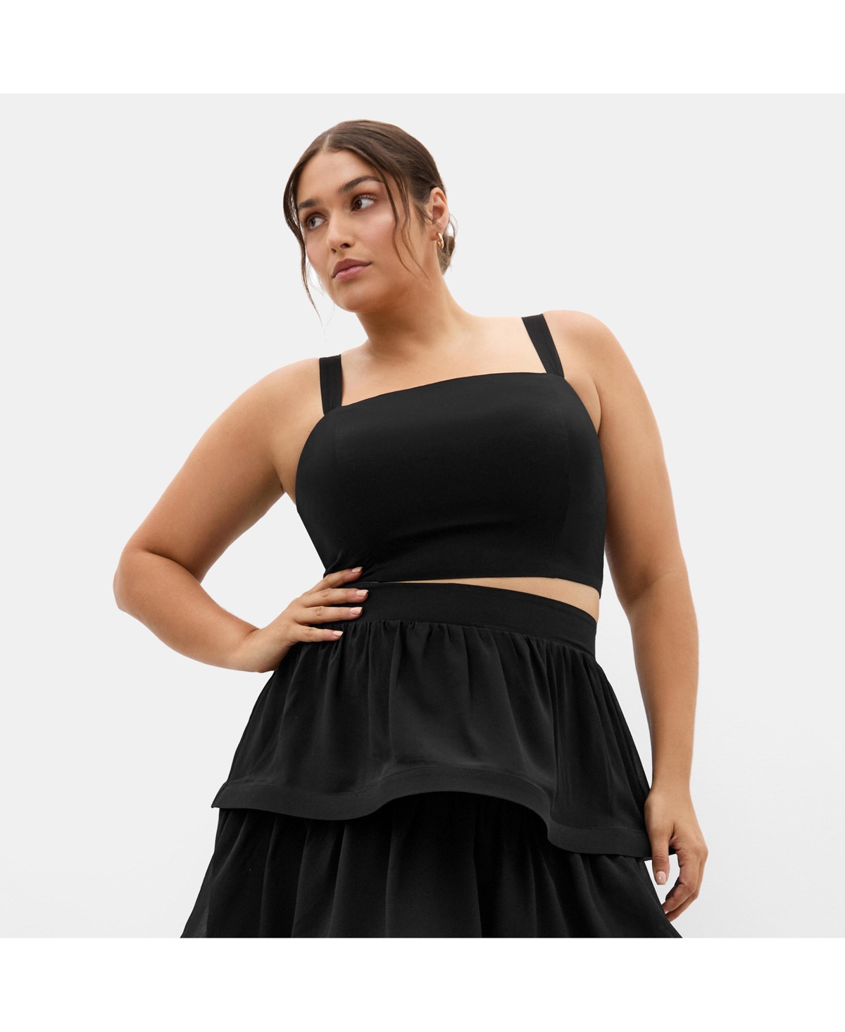 Click here for City Chic Womens Bianka Crop Top - Black prices