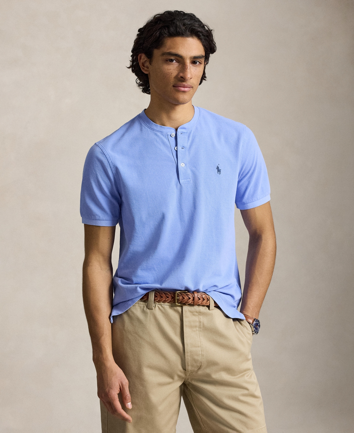 Click here for Polo Ralph Lauren Mens Featherweight Mesh Henley P... prices