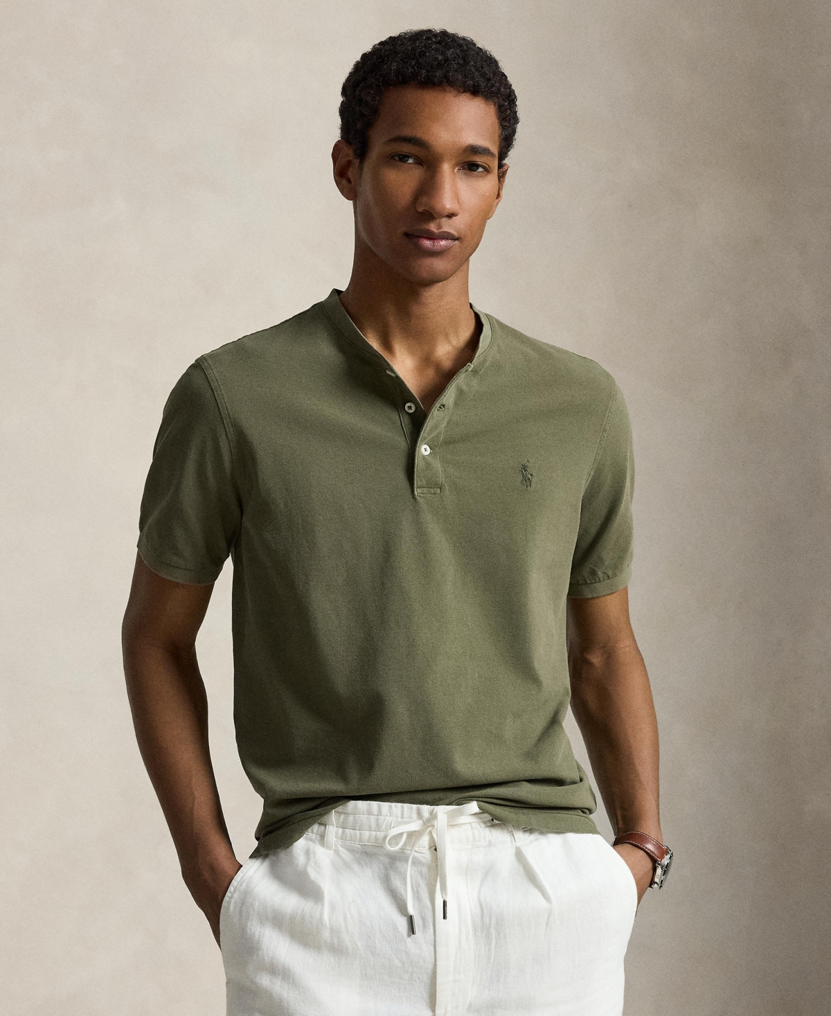 Click here for Polo Ralph Lauren Mens Featherweight Mesh Henley P... prices