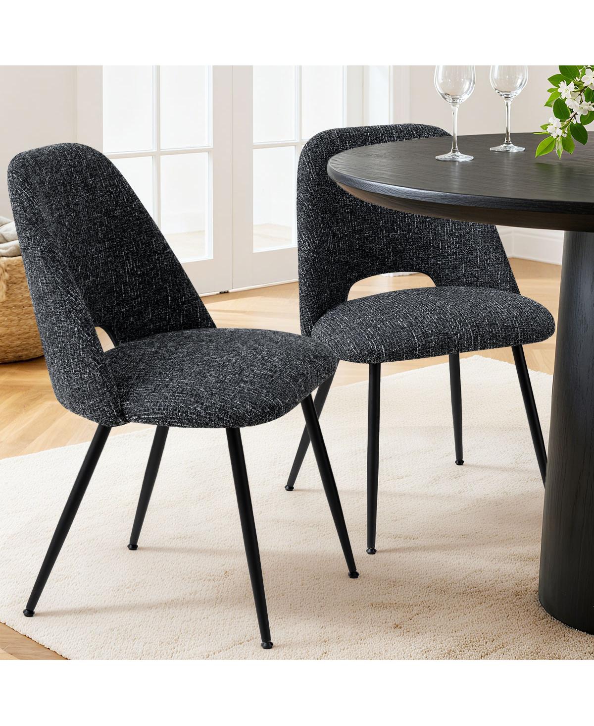 Click here for Maison Boucle Set of 2 Upholstered Dining Chairs... prices